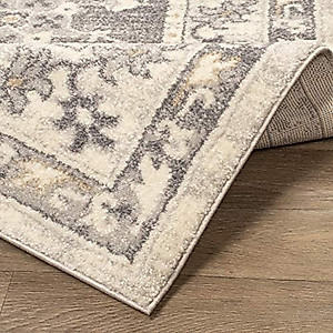 SUPERIOR Vintage Tilly Area Rug, 7' 10" x 10', Light Grey