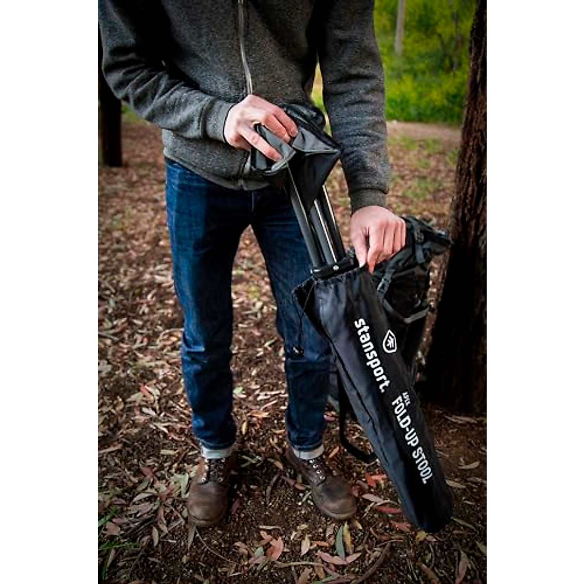 Stansport Apex Fold-Up Stool (G-140), Multicolored