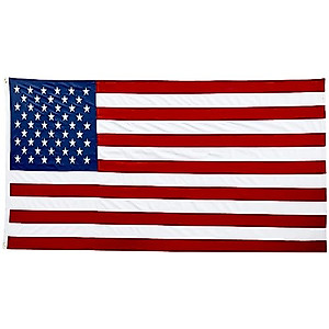 5x9.5 American Casket Flag with Embroidered Stars for United States Veteran Burial, Funeral, Coffin, Military Memorial Service, Patriotic Decor