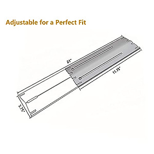 KEESHA Universal Heat Plates Tent Shield Grill Parts Stainless Steel Adjustable Burner Cover Flame Tamer for Nexgrill Parts Charbroil and Other Barbecue Gas Grill