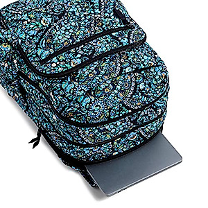 Vera Bradley Women's Cotton XL Campus Backpack, Dreamer Paisley - Recycled Cotton, One Size