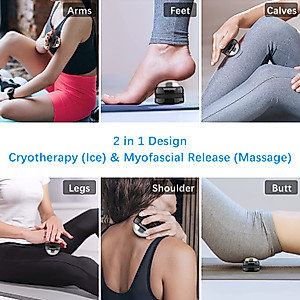 Ice Roller Ball, Cryosphere Cold Massage Roller Ball, Hot/Cold Therapy, Myofascial Release, Muscle Recovery, Trigger Point & Deep Tissue Muscle Relief, for Neck, Back, Shoulders, Arms, Legs, Foot etc