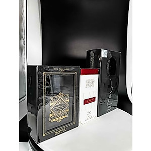 Lattafa Fakhar 3-Piece Set for Unisex, (3.4 Oz Bade'e Al Oud For Glory+ 3.4 Oz Ana Abiyedh Rouge + 3.4 Oz Maahir Black Edition)