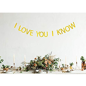 I Love You I Know Banner, Star Wars Theme Wedding Banner, Han and Leia Wedding Banner Perfect for Wedding Party/Bridal Shower and Anniversary Party Decor