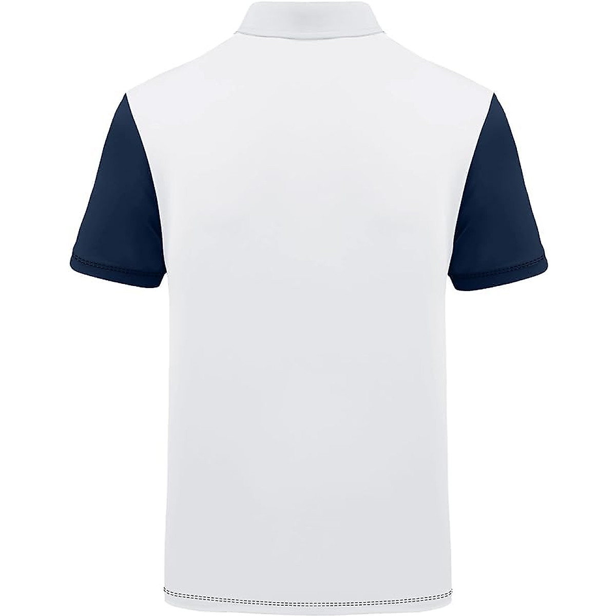 ZITY Golf Polo Shirts for Men Short Sleeve Athletic Tennis T-Shirt Navy White XL