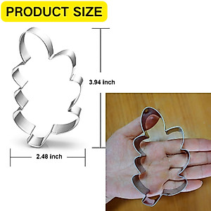 LUBTOSMN Leaf Cookie Cutter-4 inch-Biscui Cookie Cutters Molds for Green Baby Shower Wedding Engagement Birthday Party