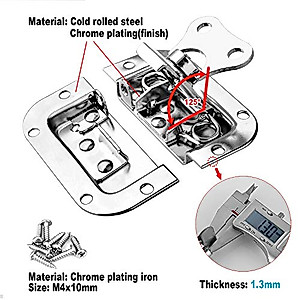 GBGS 8 Pack Road Flight Case Spring Loaded Recessed, Small Butterfly Twist Latch with Padlockable Feature,125 Degree Openable for Flight Case, PA DJ Rack/Road Case