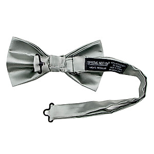 Spring Notion Men's Solid Color Satin Microfiber Bow Tie Rust