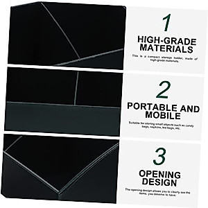 RUNROTOO Toiletry Containers Desktop Storage Box Makeup Organizer Box Tea Bag Organizer Coffee Bar Accessories Organizer Coffee Cup Holder Countertop Makeup Organizer Sugar Packet Organizer