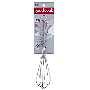 Goodcook 076753275804 Good Cook 10-inch Chrome Whisk, Small, Silver