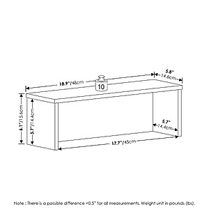 Furinno Helena Kitchen Counter Stackable Organizer Shelf, Set of 2, 18-Inch, Marble White
