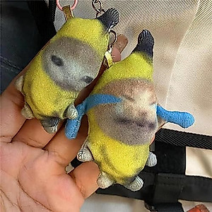 WeightedPlush Cute Banana Cat Plush with Sound, Funny Happy Cat Stuffed Animals Toy, Soft Birthday & Christmas Gifts for Kids