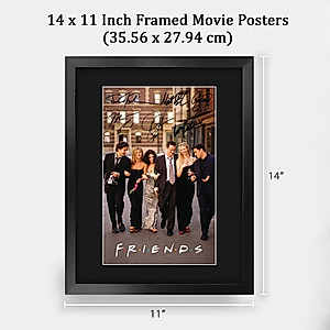 HWC Trading Framed 11" x 14" Print - Friends TV Show Poster Signed Gift Mounted Printed Autograph Gifts Photo Picture Display