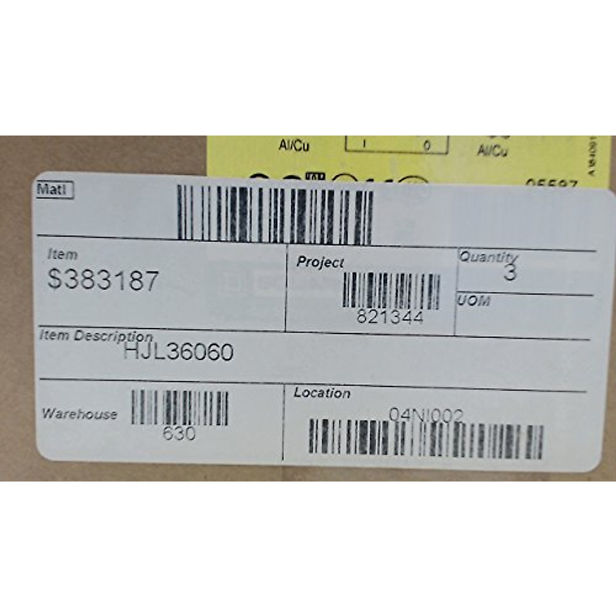 SCHNEIDER ELECTRIC HJL36060 Molded Case Circuit Breaker 600-Volt 60-Amp Electrical Box