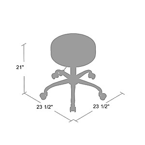 Boss Office Products Adjustable Upholstered Medical Stool in Grey