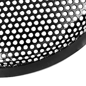X AUTOHAUX Universal 10 Inch Car Audio Speaker Subwoofer Metal Waffle Grill Cover Protector with Rubber Edge and Clips
