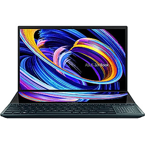 ASUS ZenBook Pro Duo 15 UX582 15.6" 4K OLED Touchscreen (Intel 14-Core i7-12700H, 16GB DDR5 RAM, 1TB SSD, GeForce RTX 3060 6GB) Business Laptop, ScreenPad Plus, Backlit, IST HDMI, Stylus, Win 11 Pro