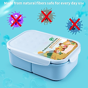 MISS BIG Bento Box,Bento Box Adult Lunch Box,Ideal Leak Proof Lunch Box Containers,Mom’s Choice Kids Lunch Box,No BPAs and No Chemical Dyes,Microwave and Dishwasher Safe Bento Lunch Box Orange & Bl