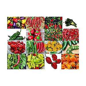 PLEASE READ! THIS IS A MIX!!! 30+ Hot Pepper Mix Seeds, 16 Varieties Heirloom NON-GMO Habanero, Tabasco, Jalapeno, Yellow and Red Scotch Bonnet, Ships from USA! US Grown.