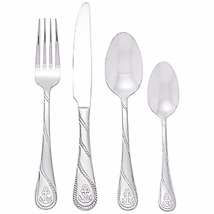 Towle Anchor 16-Piece Flatware Set, Stainless Steel