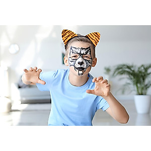 Liatunou Tiger Ear Headband,Cat Ear Headpiece, Cute Headwear for Halloween Christmas Party Favor Birthday Gift