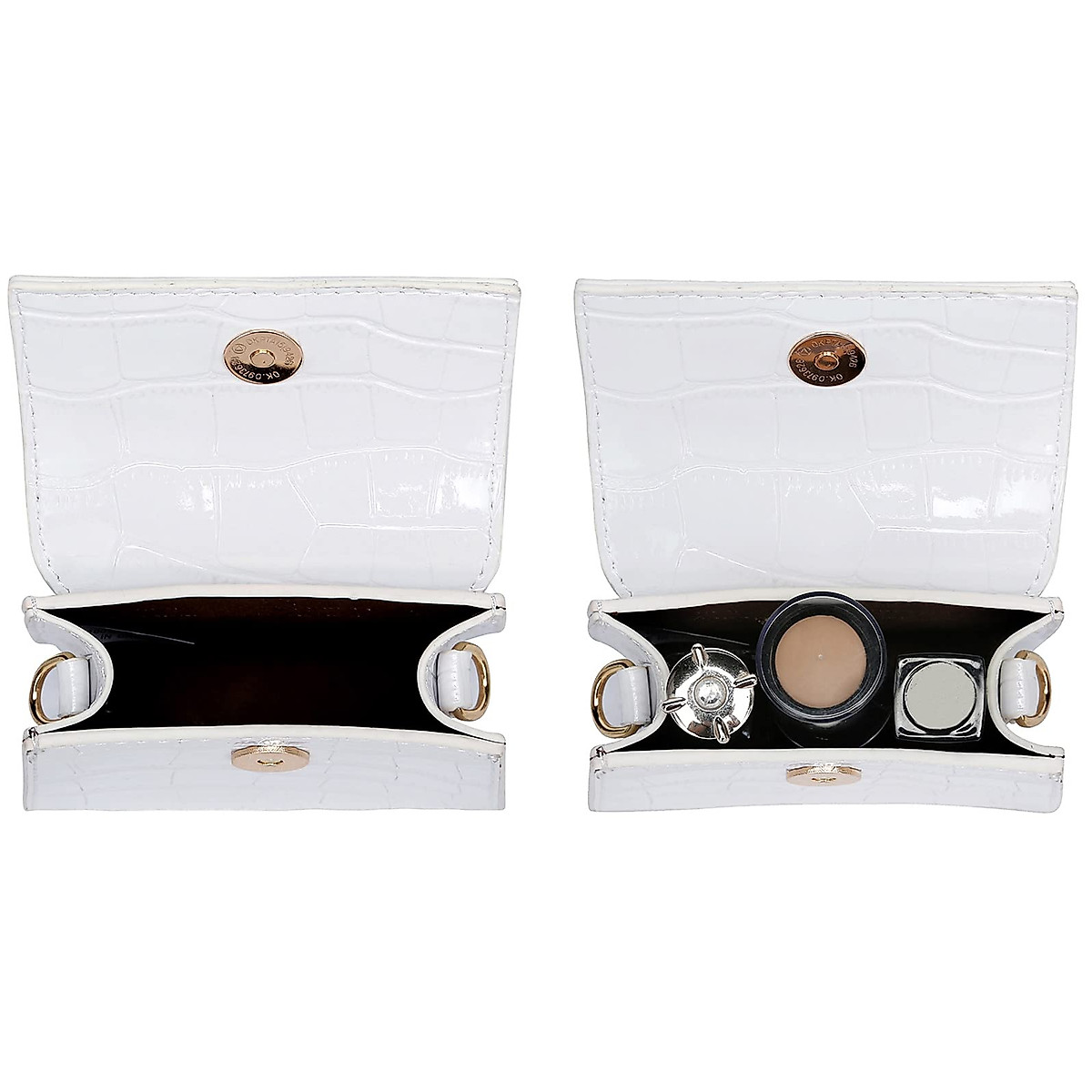 CATMICOO Mini Purse for Women, Trendy Mini Bags and Tiny Handbag with Crocodile Pattern (White crocodile pattern)