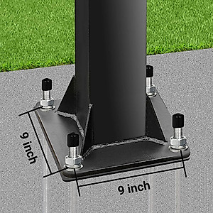 Toriexon Basketball Hoop Anchor Kit 9”, Universal Fit Ground Anchor Kit, Basketball Mounting Kit for Easy Relocation and Compatible with All Basketball Goals