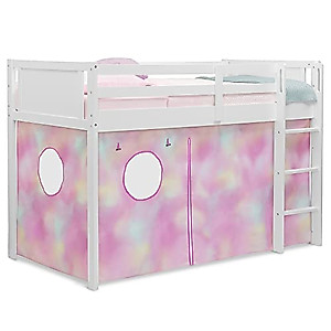 Delta Children Loft Bed Tent - Curtain Set for Twin Loft Bed (Bed Sold Separately), Tie Dye
