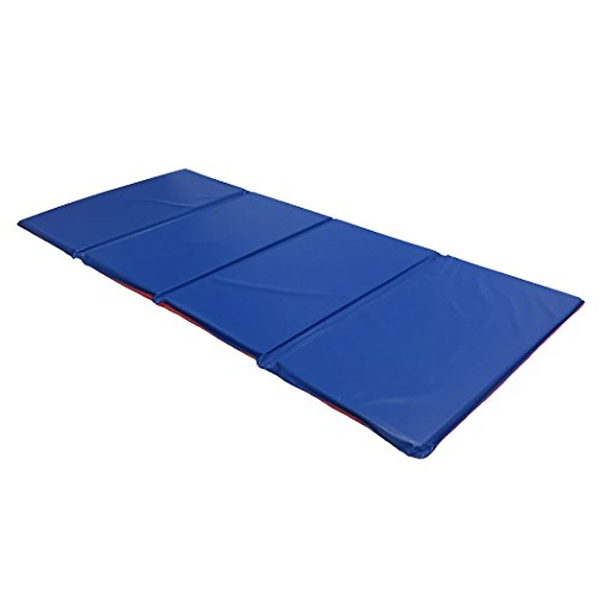 KinderMat, 5/8" Thick, 4-Section Rest Mat, 45" x 19" x 5/8", Red/Blue, Great for School, Daycare, Travel, and Home, Made in The USA