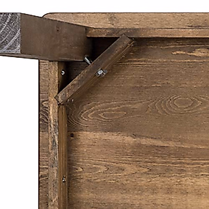 Merrick Lane Jessamine 60" x 38" Rectangular Antique Rustic Solid Pine Farm Dining Table