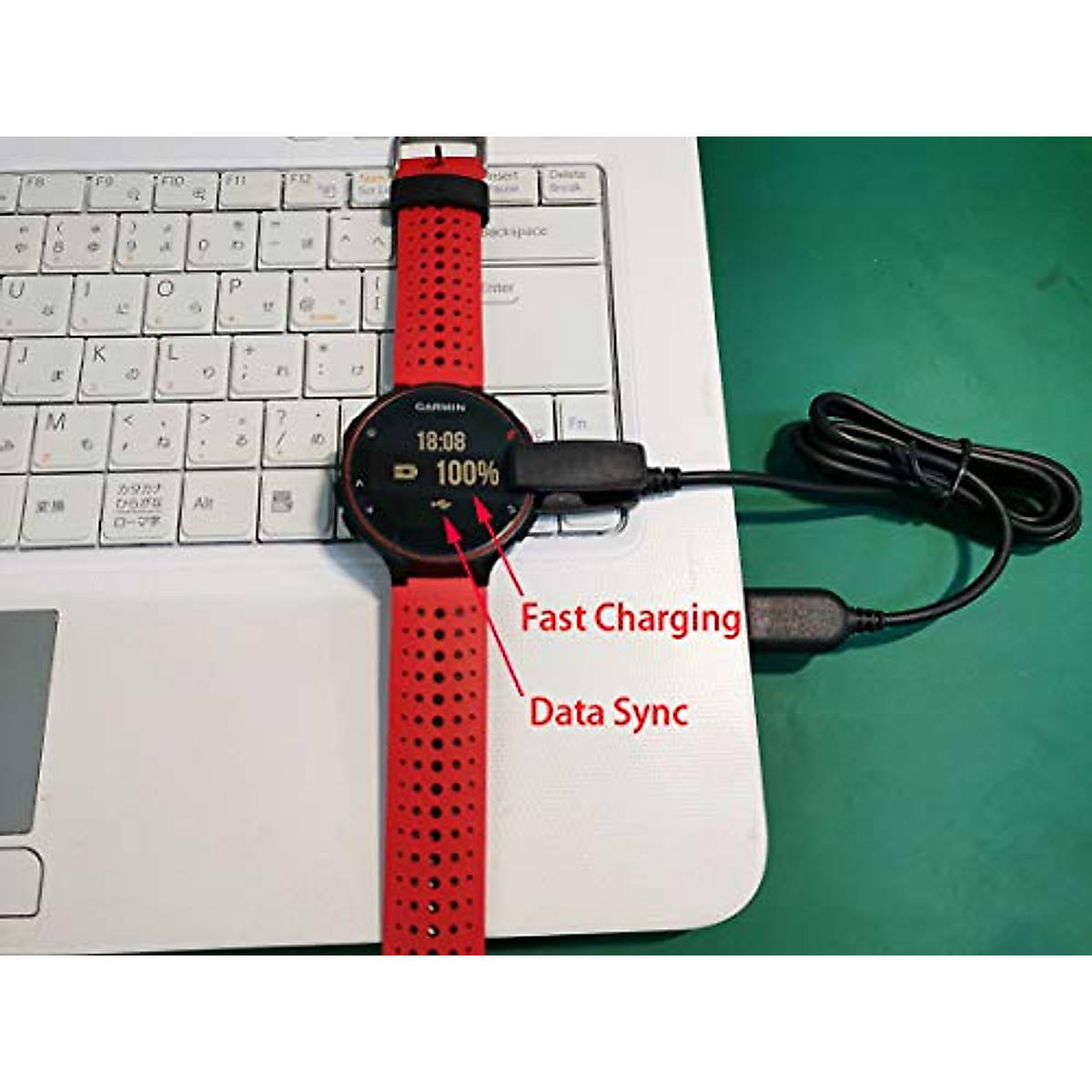 2-Pack Charging Charger Cable Clip for Garmin Forerunner 235/630/645/35/735/S20 Smart Watch