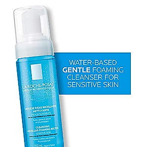 La Roche-Posay Foaming Micellar Cleansing Water and Gentle Makeup Remover, Balances pH, Soap & Alcohol Free