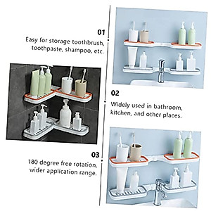 DOITOOL 1pc Corner Shelf Sink Storage Rack Bathroom Corner Organizer Bathroom Draining Rack Pp Commodity Shower Rack