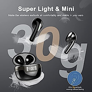 Wireless Earbud, Bluetooth 5.2 Headphones with HD Mic, Bluetooth Earphones in Ear Deep Bass, Bluetooth Earbud IP7 Waterproof Wireless Headphones 40H Playtime Ear buds for iphone Android [New Upgrade]