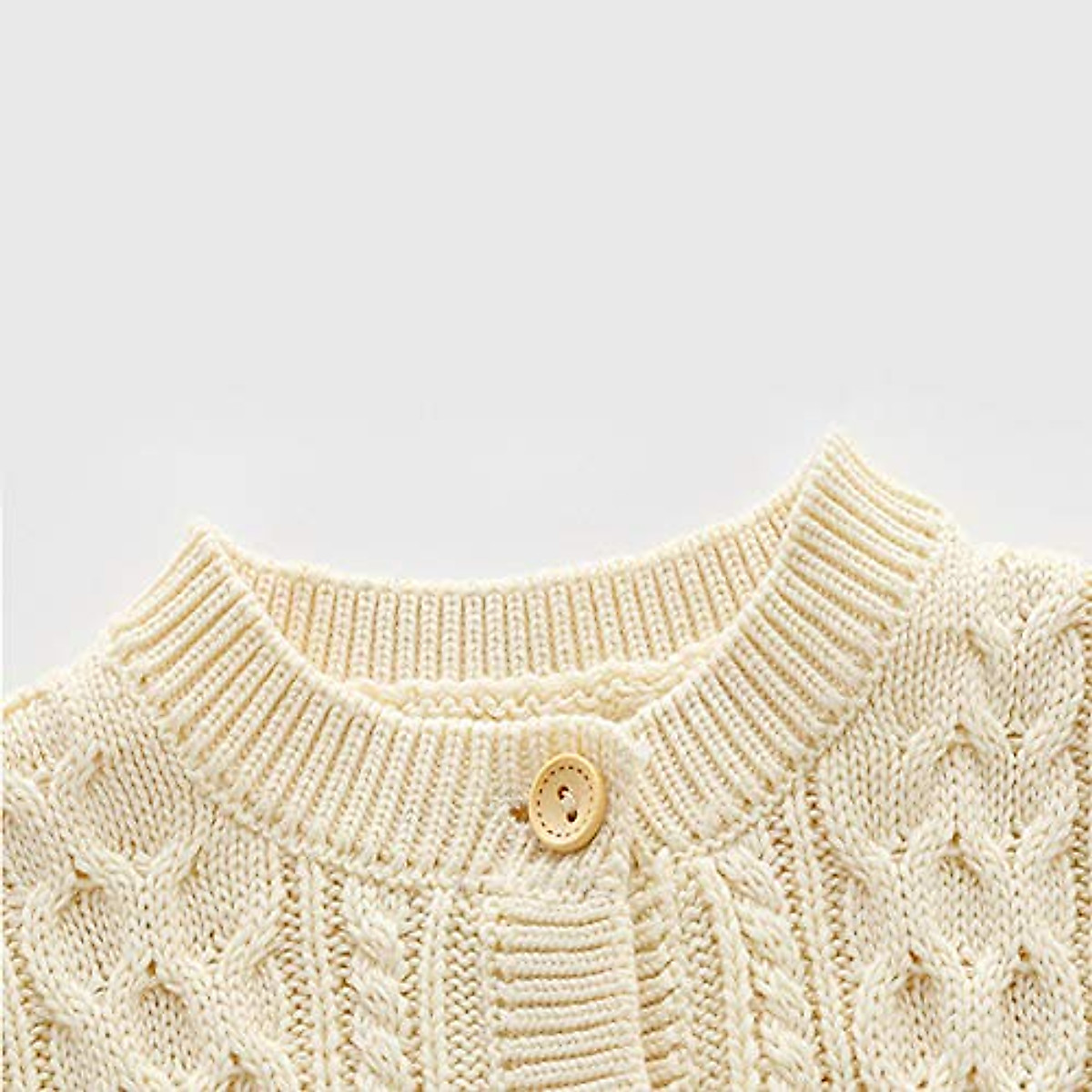 Infant Baby Boys Cardigan Crochet Sweater Toddler Knit Button up Casual Sweatshirt Beige