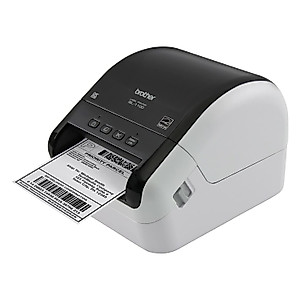 Brother QL-1100 Wide Format Wired Thermal Label Printer, Black - USB Connectivity, 4" Wide, 300 x 300 dpi, 69 Labels Per Minute Professional Monochrome Postage and Barcode Printer