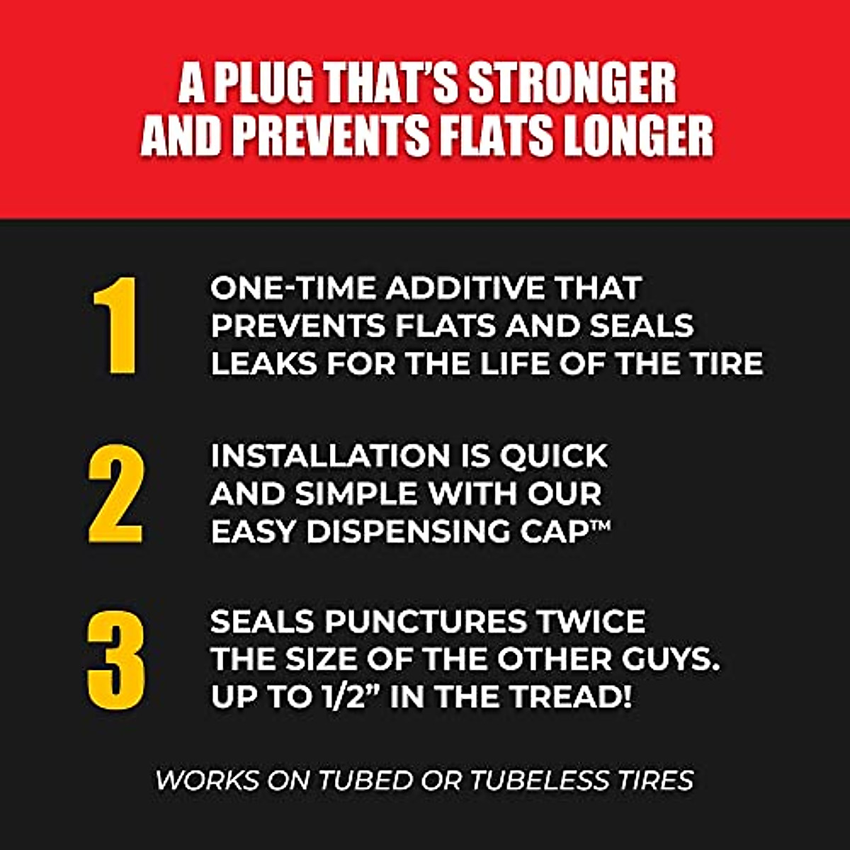 FlatOut Tire Sealant Sportsman Formula - Prevent Flat Tires, Seal Leaks, Contains Kevlar, 32-Ounce Bag, 1-Pack