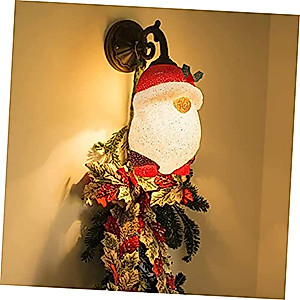 GANAZONO Christmas Lamp Shade Outdoor Light Covers Santa Lampsahde Christmas Porch Light Covers Porch Shades Christmas Ornaments Light Covers for Light Fixtures Holiday Lights Wall Eva
