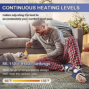 JOBYNA 2 Pack Heated Ankle Wrap for Ankle Pain Relief, 86℉-158℉ & Auto Shut Off, Electric Ankle Warmers for Achilles Tendonitis Relief, Plantar Fasciitis Relief, Sprained Ankles and Heels