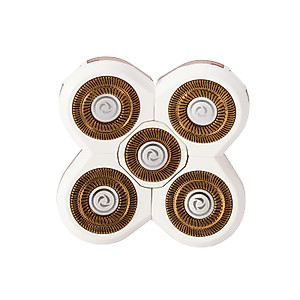 fayle 5 Blades Women's Electric Shaver Replacement Heads, Hair Remover Replacement Head for Women Electric Legs Shaver Bikini Trimmer Replacement Blades (Rose Gold)