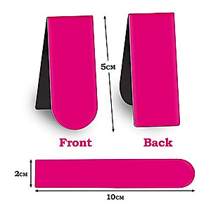 Magnetic Bookmarks,60 Pack 20 Solid Color Magnet Page Clip Small Bookmark for Book Lovers, Gift, Women, Man, Kids, Tudents, Teachers, School, Home, Office, Reading Supplies(2 x 0.8 inch)