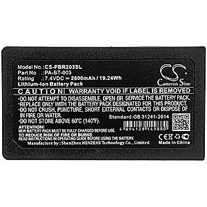 Battery for Brother RJ-2030 RJ-2050 RJ-2140 RJ-2150 PA-BT-003 LIONX