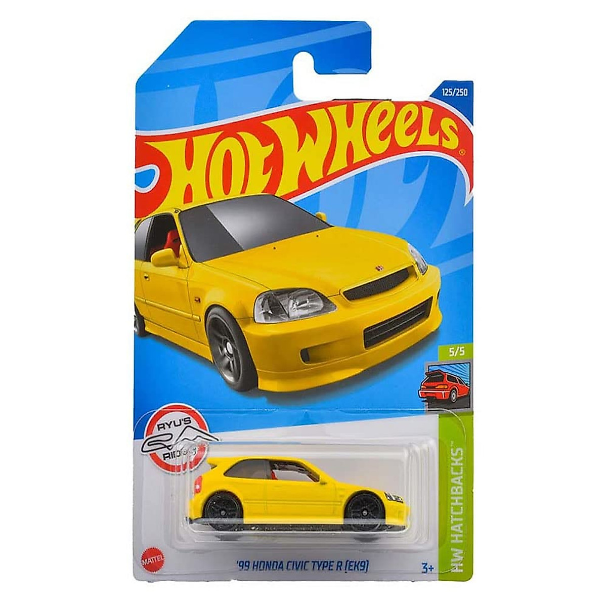 Hot Wheels 2022 - '99 Honda Civic Type R [EK9] - HW Hatchbacks - Yellow