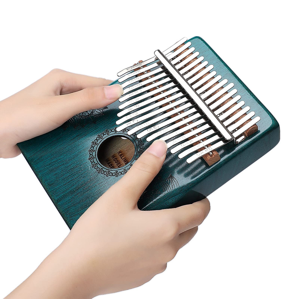Kalimba Thumb Piano 17 Keys, Portable Mbira Finger Piano Gifts for Kids and Adults Music Instrument Thumb Pianos - 17 Keys Green
