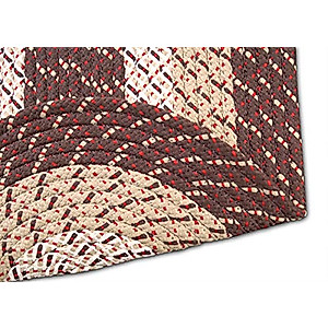 Better Trends Country Braid Collection 3 Piece Set Durable & Stain Resistant Reversible Indoor Oval Area Rug 100% Polypropylene in Vibrant Colors, 20"x30"/20"x30"/24"x72", Brown Stripe