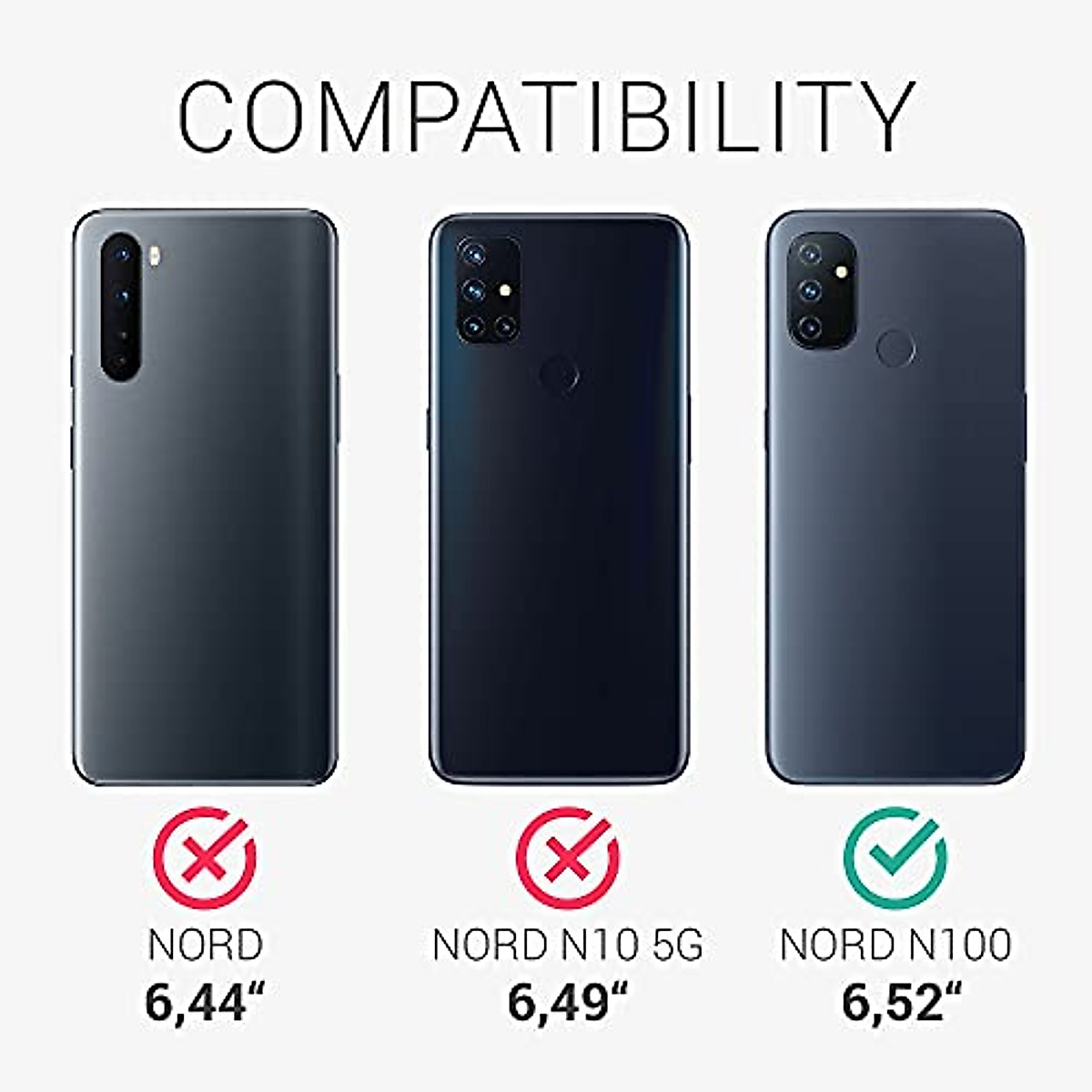 kwmobile Clear Case Compatible with OnePlus Nord N100 - Phone Case Soft TPU Cover - Travel Black/Multicolor/Transparent