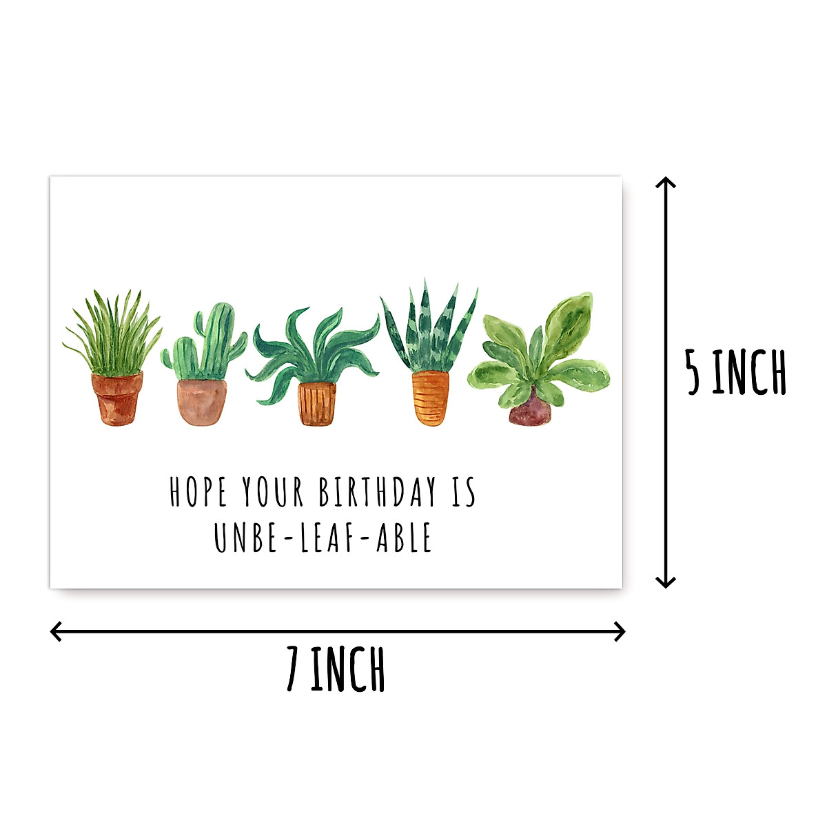 Hope Your Birthday Is Unbe - Leaf - Able - Birthday Card - Plant Birthday Card - Happy Birthday Card - Funny Greeting Card - Meaningful Greeting Cards.