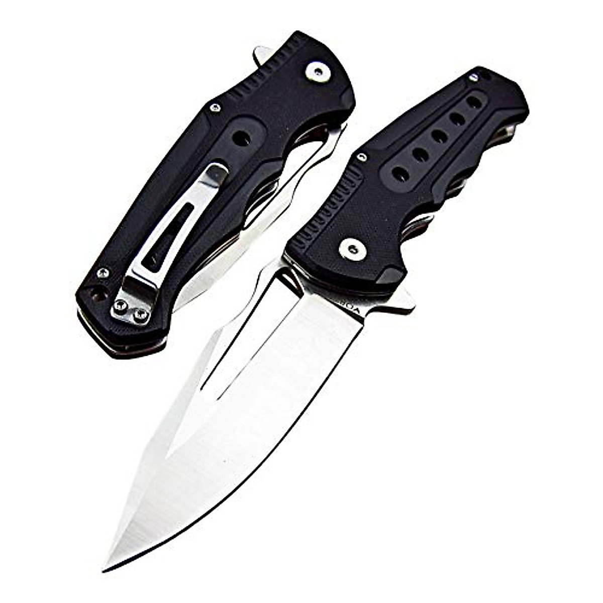 VORTEK Everyday Carry Ball Bearing Pivot System Fast Open EDC Folding Pocket Knife: 8Cr13MOV Stainless Steel Blade, Tough G10 Handles