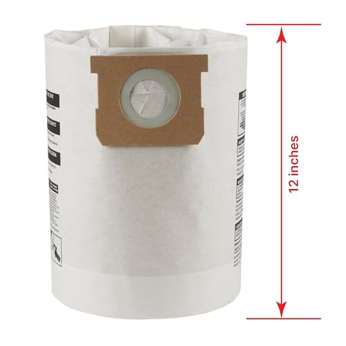 Shop-Vac 9066233, Disposable Collection Filter Bags, Fits 10-14 Gallon Tanks, White, Vacuum Filter Bags, Dry Pick Up Only, (3 Pack)