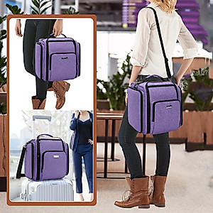 BAFASO Makeup Bag Cosmetic Bag with 4 Inner Removable Pouches, Multifunctional Travel Makeup Case (Patent Pending), Purple